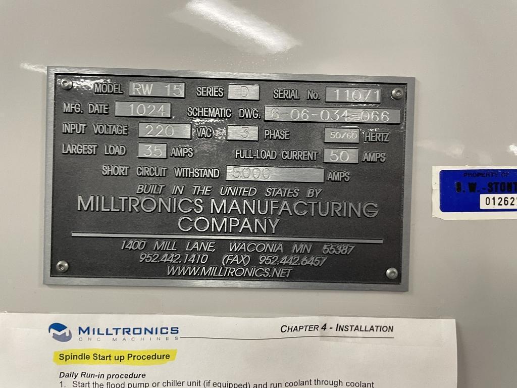 Used MILLTRONICS RW-15,2010,11071 For Sale Lot No.: 6 | Machine Hub