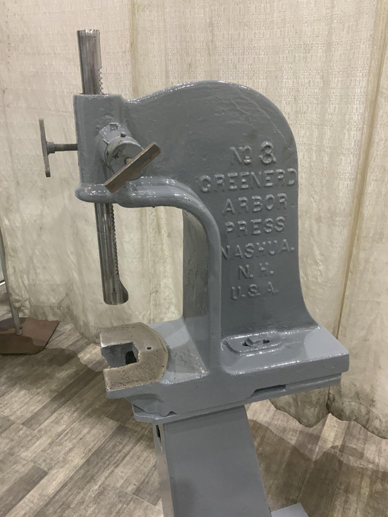 3 TON GREENERD NO.3 ARBOR PRESS ON STAND: STOCK #81081 Used for Sale ...