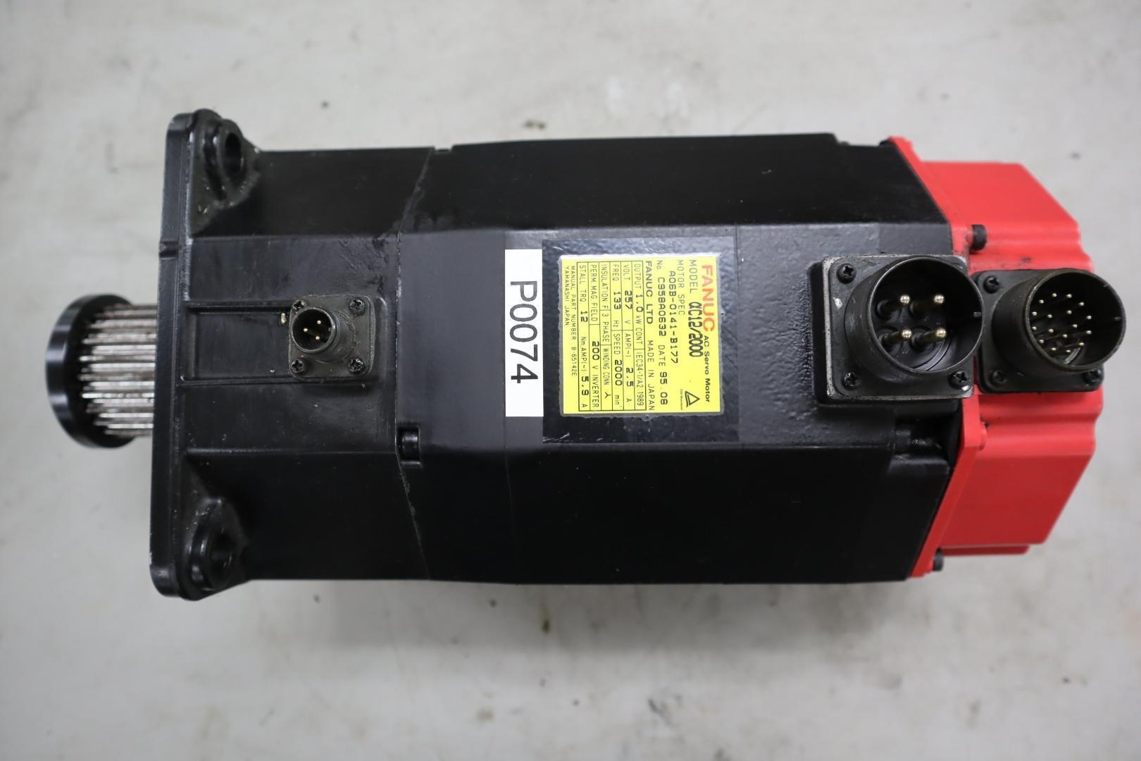 Used FANUC AC12/2000 Servo Motor For Sale P0074 | Machine Hub