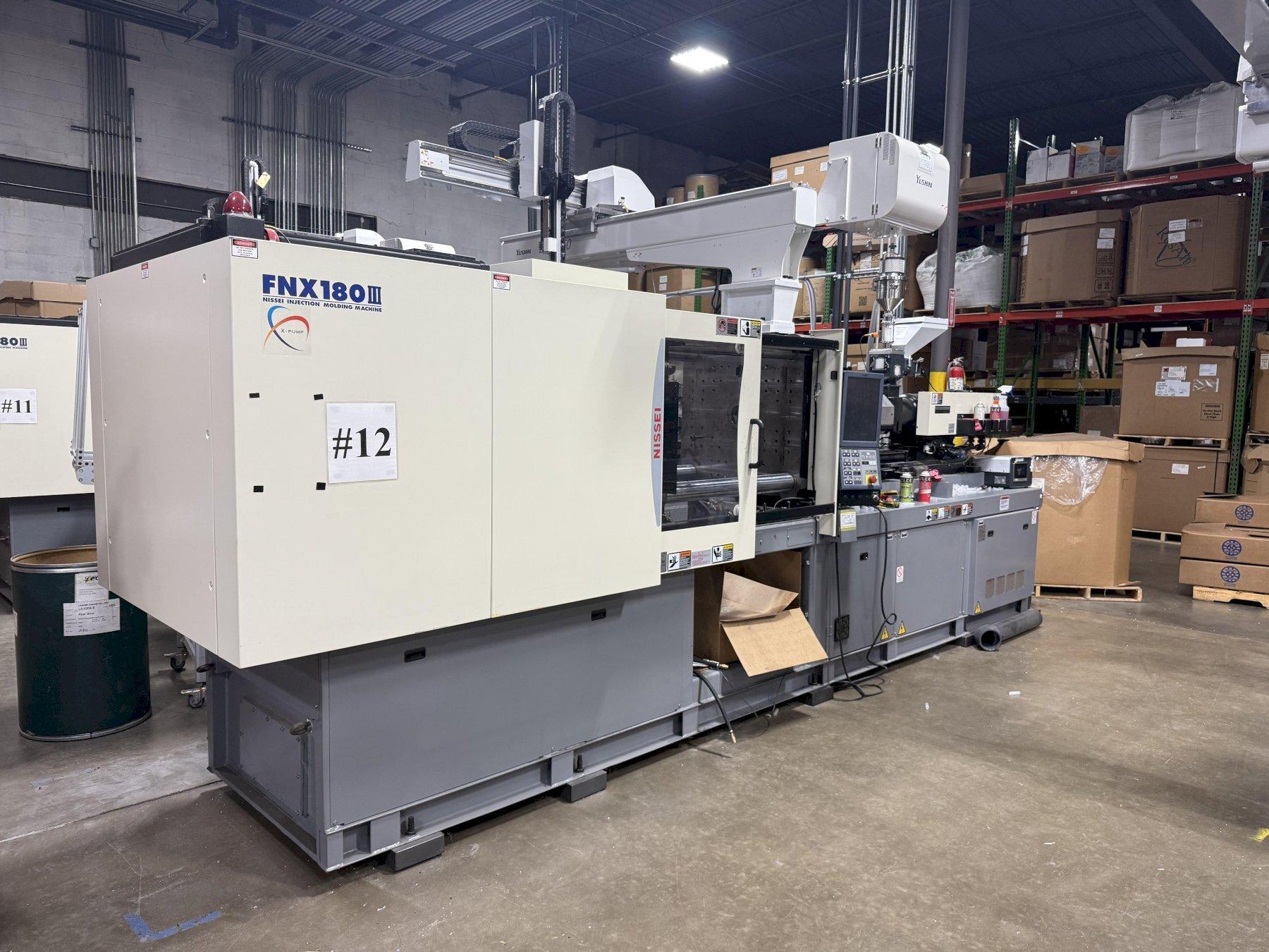 Nissei Used FNX180III-36A Injection Molding Machine, 197 Ton, 14.8 oz ...
